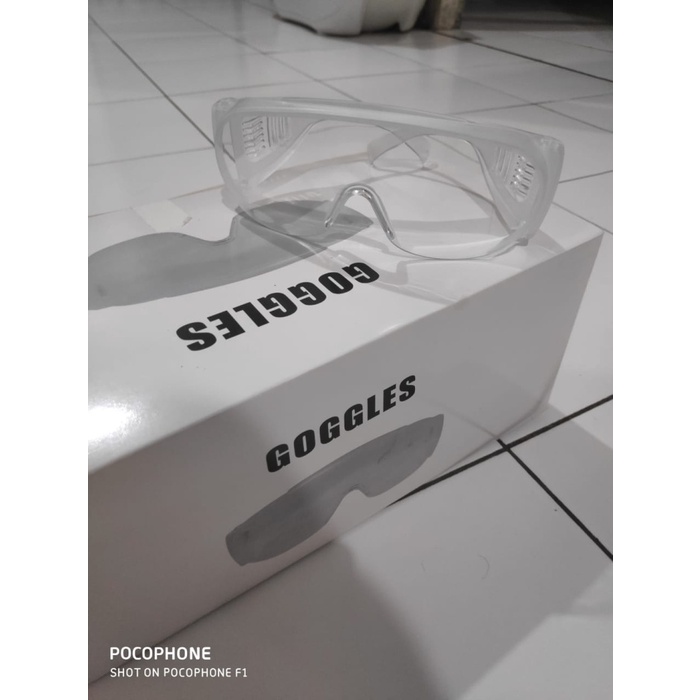 Jual Glasses-Safety- Kacamata Safety Goggle Clear / Kacamata Las Bening ...