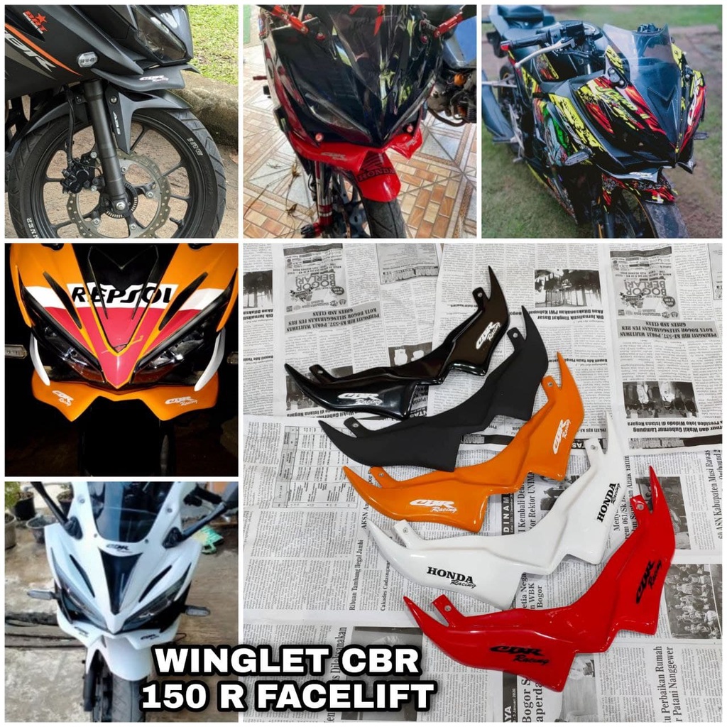 Jual WINGLET CBR 150 R OLD CBR FACELIFT K45G K46 2016 2017 2018 2019 2020 WINGLET HONDA CBR ...