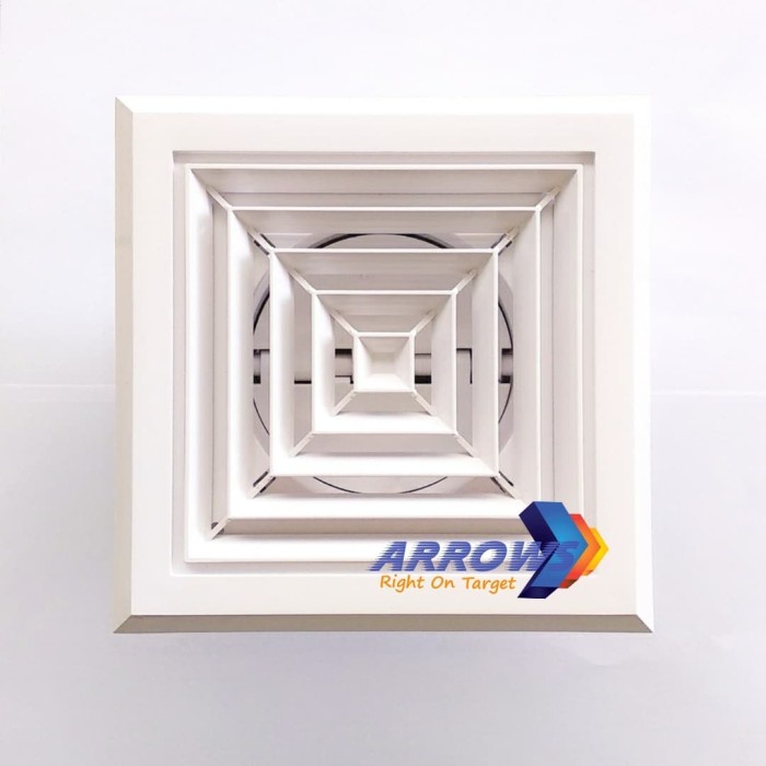 Jual Grill Plafon Kotak 8 inch 4 Way Diffuser Plafon Kotak 8 inch 4 Way ...