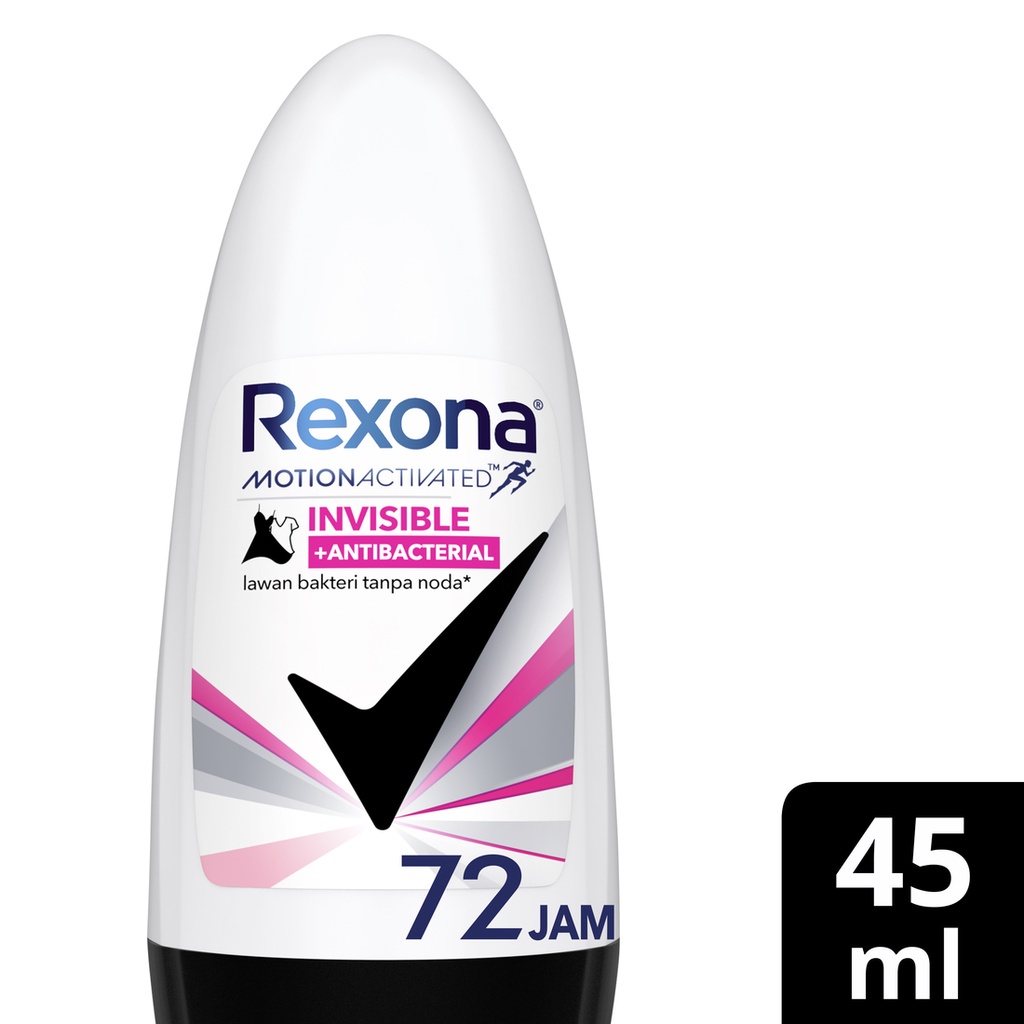 Jual Rexona Deodorant Roll On Invisible All In One 45ml Anti Bakteri | Shopee Indonesia
