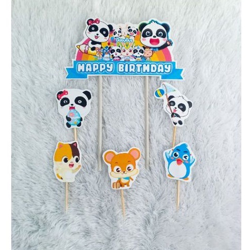 Jual cake topper/topper BANNER/topper BABY BUS/hiasan kue BABY BUS ...