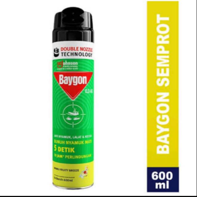Jual Baygon Aerosol Insektisida spray 600mL Pembasmi Serangga Obat ...