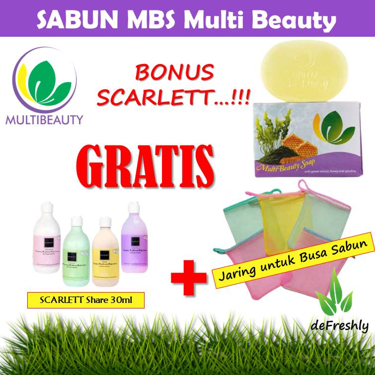 Jual PROMO | Sabun MBS Gratis SCARLETT 30ml Multibeauty Sabun Multi ...
