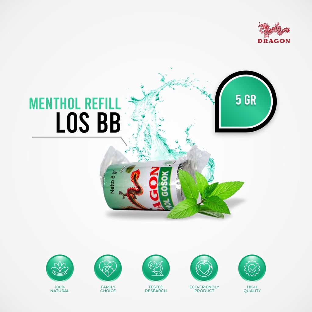Jual Dragon Menthol Refill LOS BB 5 gr | Obat Gosok | Shopee Indonesia