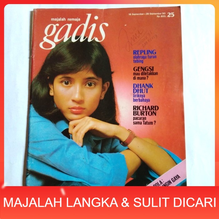 Jual Majalah GADIS No.25 Sep 1980 Cover DEWI IRAWAN Langka | Shopee Indonesia