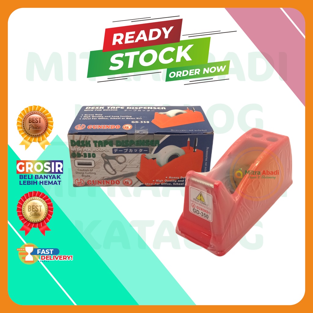 Jual DISPENSER TAPE GUNINDO GD350 Tempat Solatip Solasi Lakban solasi ...
