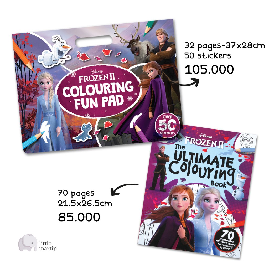 Jual Disney Frozen II Colouring Fun Pad (Over 50 Stickers) | Shopee ...
