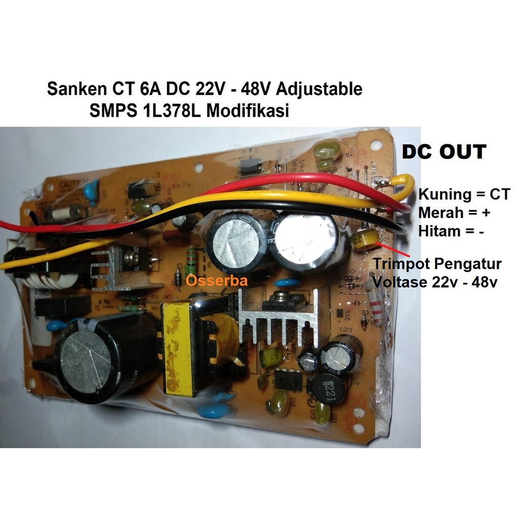 Jual Sanken SMPS AC 220v to DC 24v 42V 6A Switching Power Supply CT & Non CT Psu 1L378 | Shopee ...