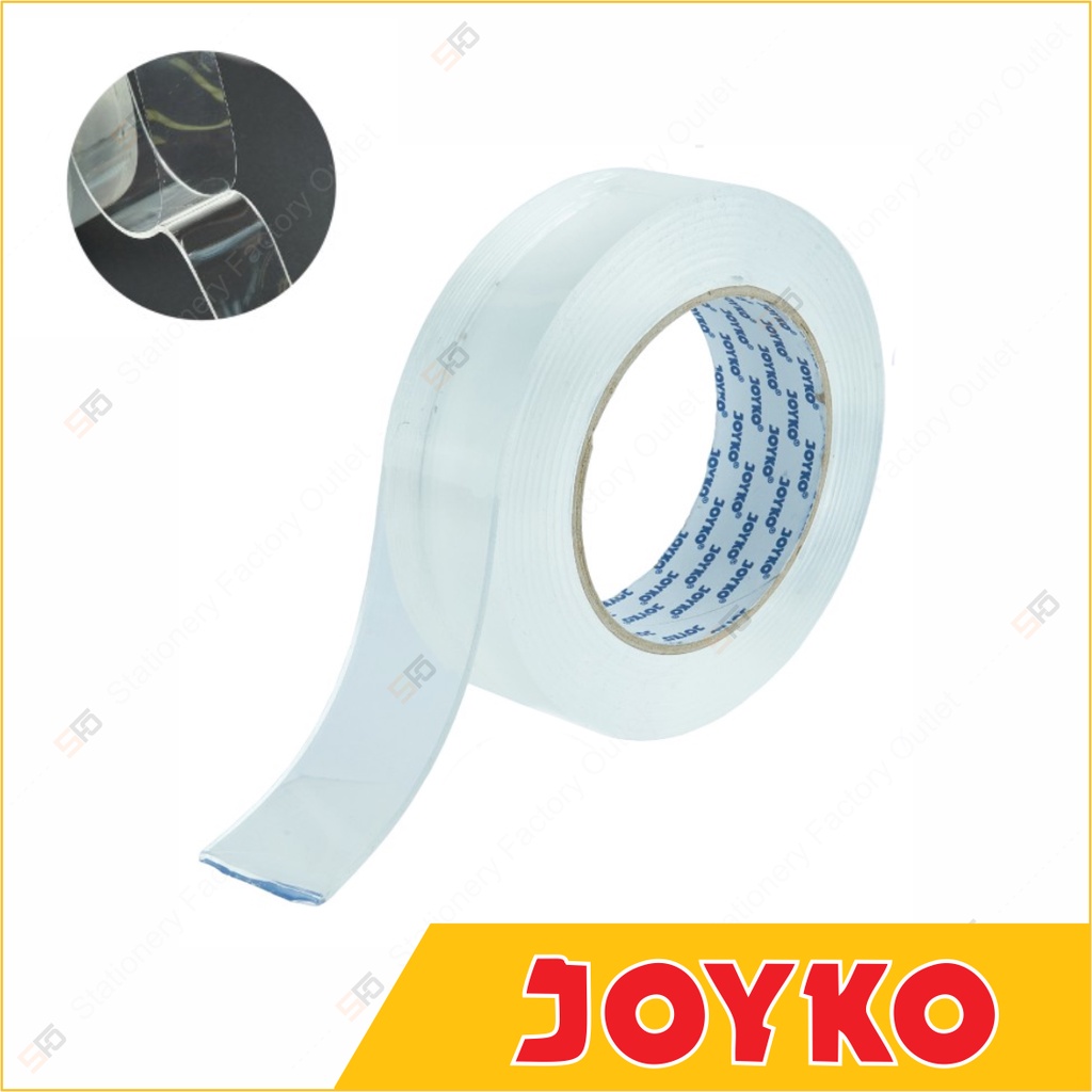 Jual Double Tape Transparan Joyko 20mm x 1M - Nano Transparent NDST-A1 ...