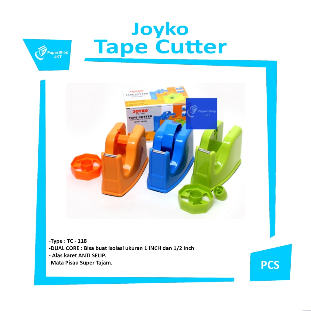 Jual JOYKO - Tape Cutter - TC 118 - Dual Core - Pcs | Shopee Indonesia