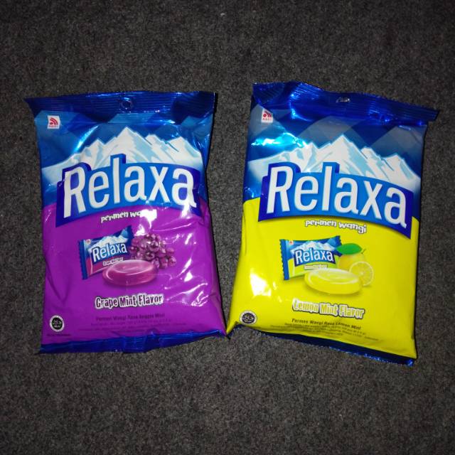 Jual Permen Relaxa bag rasa anggur dan lemon mint | Shopee Indonesia