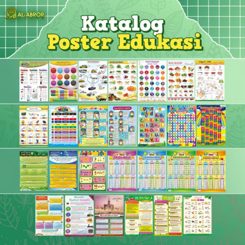 Jual Poster edukatif untuk anak bahasa arab dan Indonesia | Shopee ...