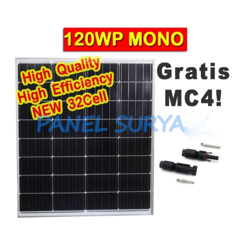 Jual Solar Panel 120wp Mono Crystalline Pv Module 120W Mono Original ...