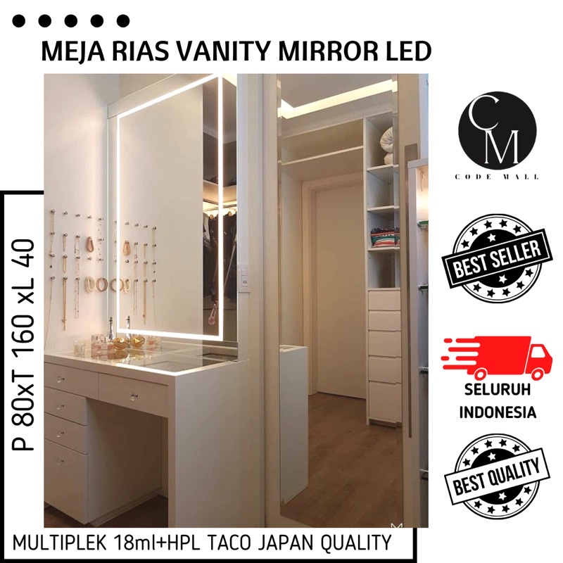 Jual MEJA RIAS LAMPU MINIMALIS/MEJA RIAS LED/MEJA RIAS ARTIS | Shopee ...