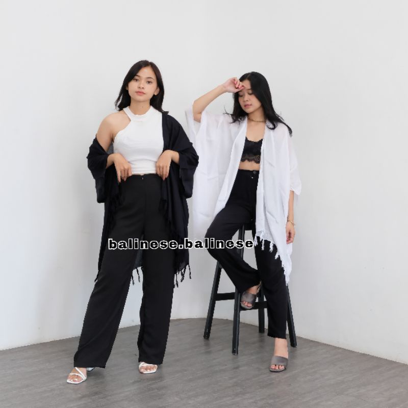 Jual Cardigan Pantai Auter Polos Bali Outer Rumbai Rayon Allsize ...