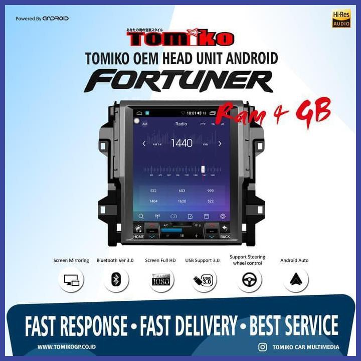 Jual Headunit Android Tomiko All New Fortuner Double Din Android Ram ...