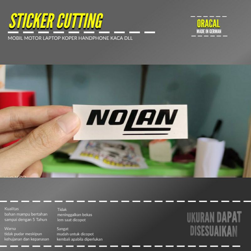 Jual STIKER NOLAN STICKER CUTTING TRANSPARAN | Shopee Indonesia