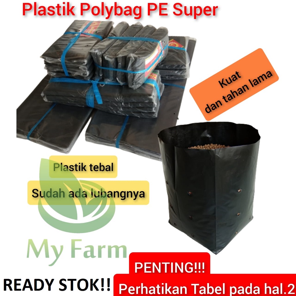 Jual Plastik Tanaman Polybag 250Gr Isi Ratusan Lembar Semua Ukuran ...
