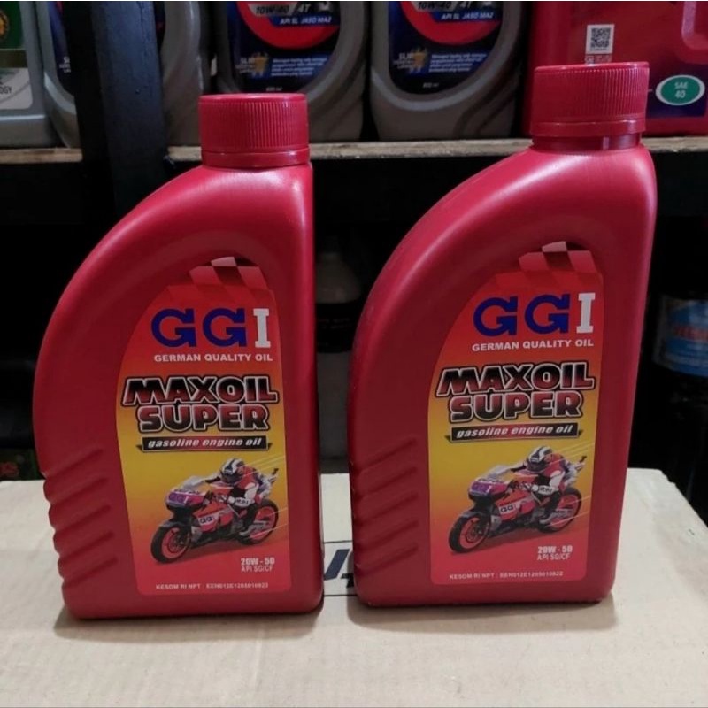 Jual Oli Mesin Motor 4T SAE 20W-50 GGI MAX OIL SUPER API SG/CF 1 Liter ...