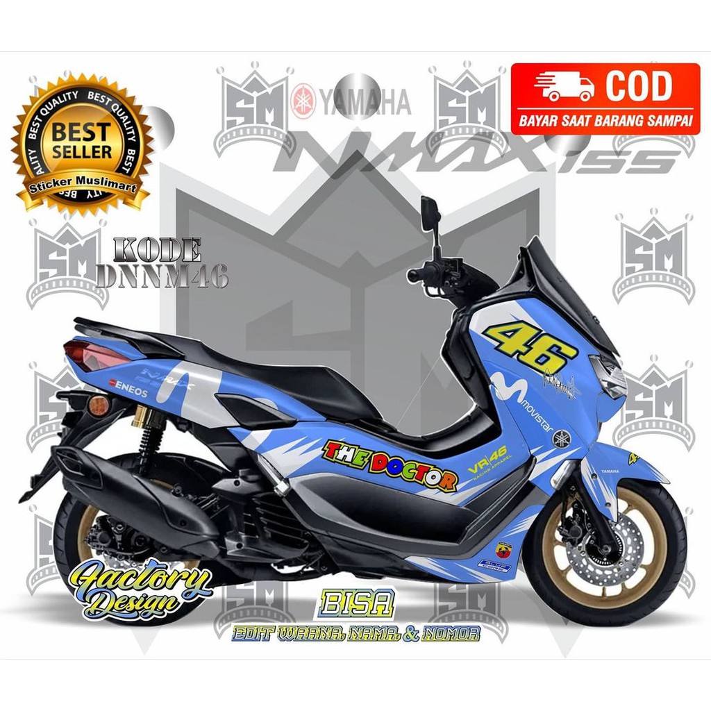 Jual Sticker decal full body Yamaha Nmax Monster Energy Biru Muda ...
