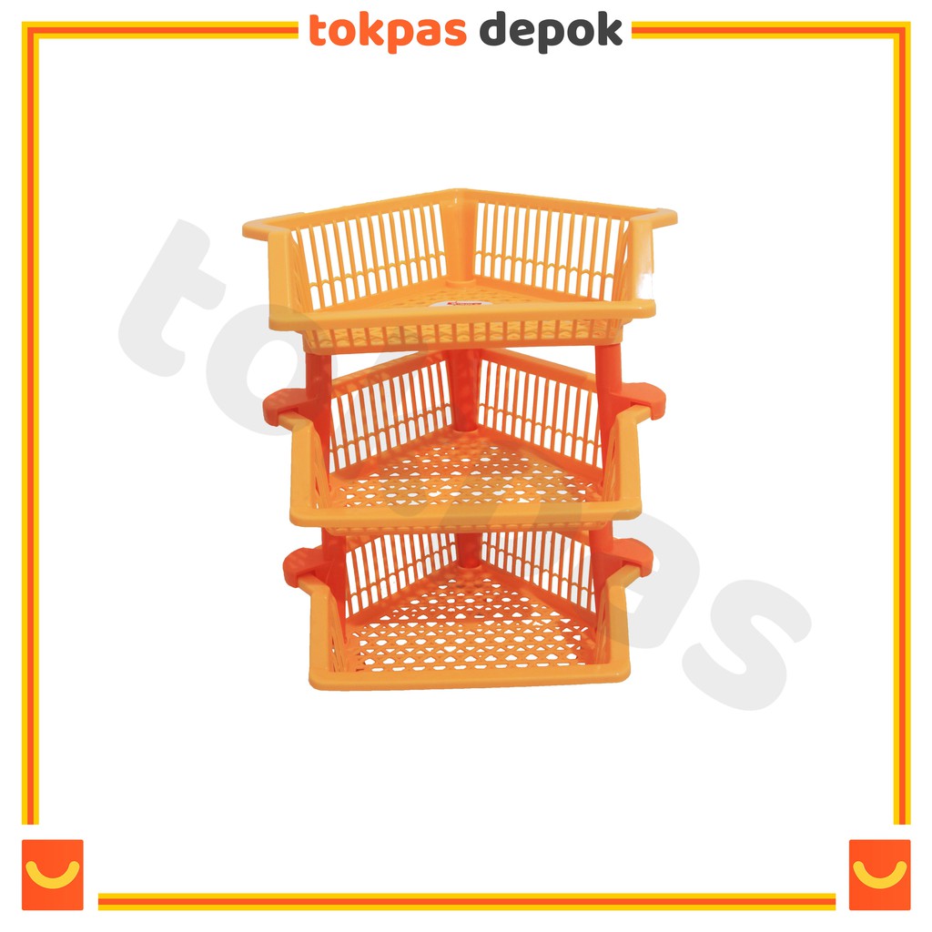 Jual Rak Plastik Segitiga 3 Tingkat Multi Rack A 19 Lion Star LS-094 ...