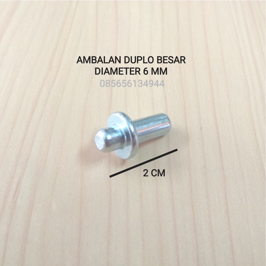 Jual Biji Ambalan Duplo Besar Pin Penyangga Rak Kayu Lemari Dapur ...