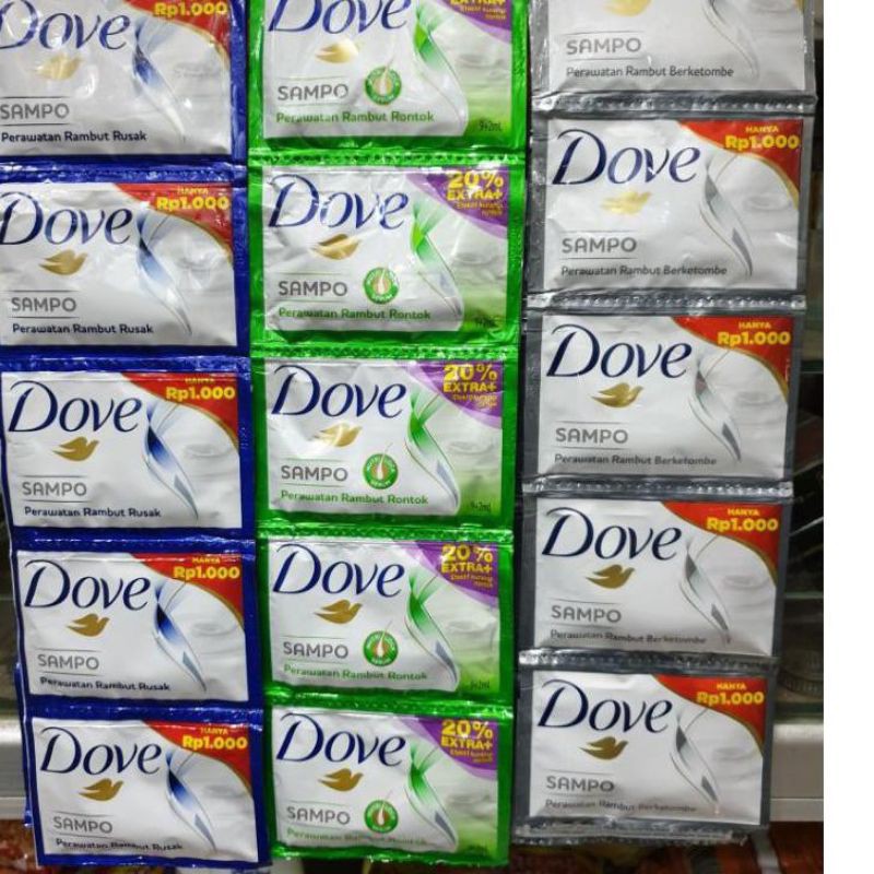 Jual DOVE SHAMPOO RENCENG ISI 12 SACHET | Shopee Indonesia