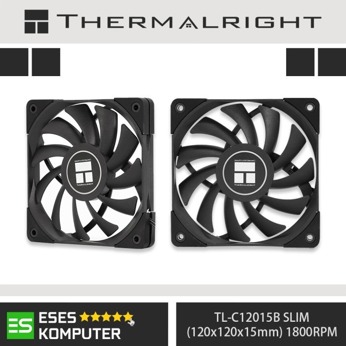 Jual Fan THERMALRIGHT TL-C12015B Black 120mm SLIM 15mm PWM Fan | Shopee Indonesia