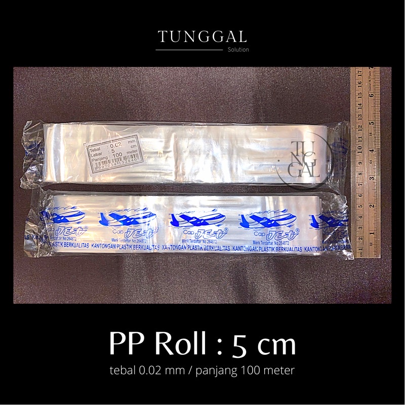 Jual Plastik PP Roll Cap Jet- panjang 100 meter, tebal 0.02 mm, plastik ...