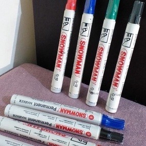 Jual Spidol Snowman G-12 Permanent Marker Hijau / Merah / Biru / Hitam ...