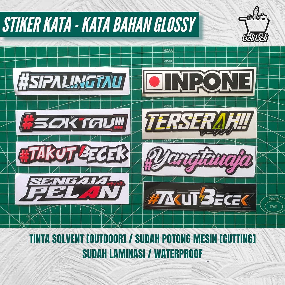 Jual stiker kata - kata terbaru / stiker viral / stiker pack / stiker ...