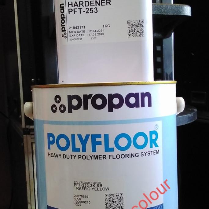 Jual cat lantai propan polyfloor traffic yellow 5kg | Shopee Indonesia