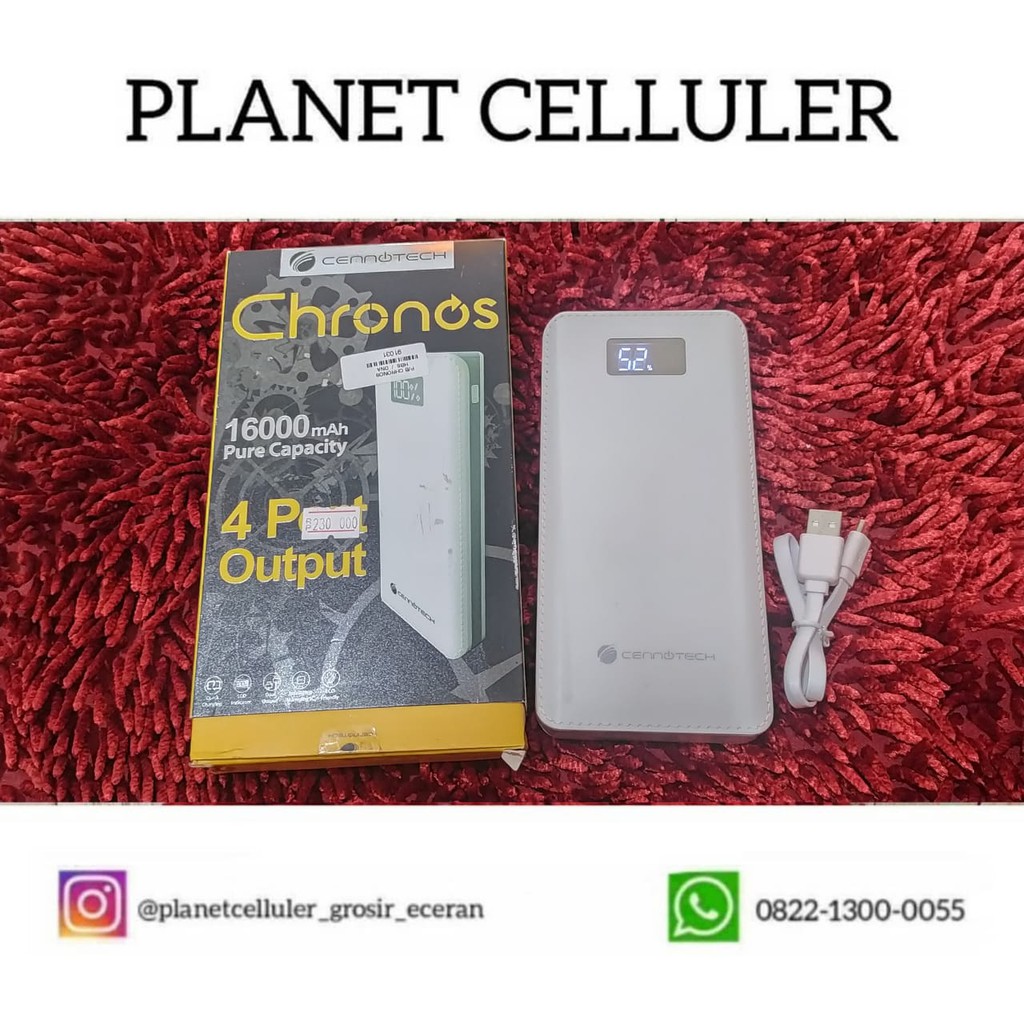 Jual POWERBANK CHRONOS 16,000MAH (4 USB PORT) | Shopee Indonesia