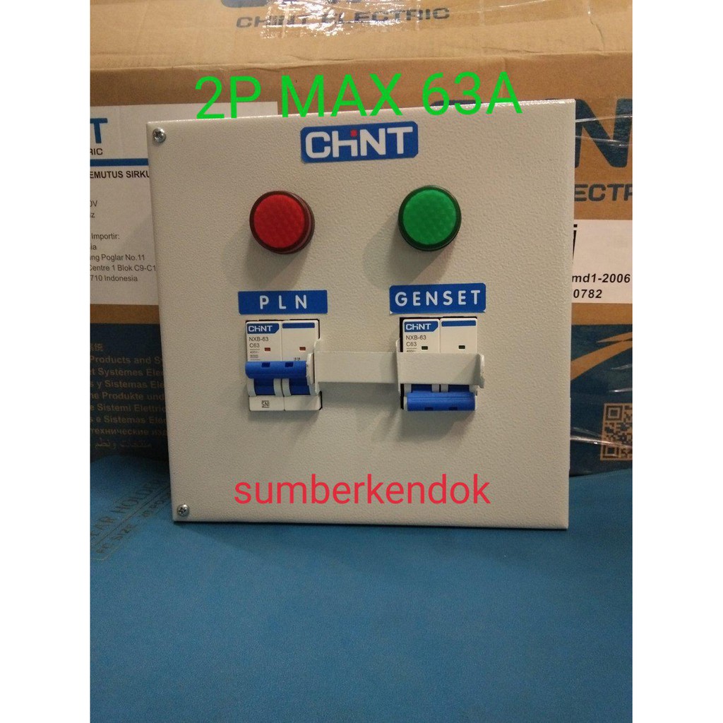 Jual PANEL COS PLN GENSET CHINT INTERLOCK 2POLE BUAT LISTRIK 1 PHASE ...