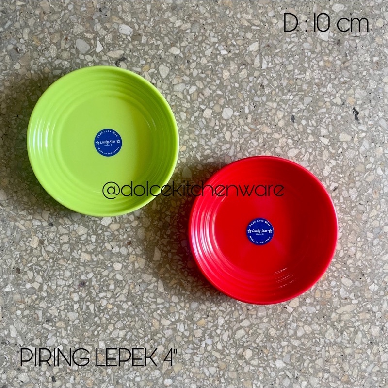 Jual Piring Lepek Kecil Plastik 4" Lucky Star | Shopee Indonesia