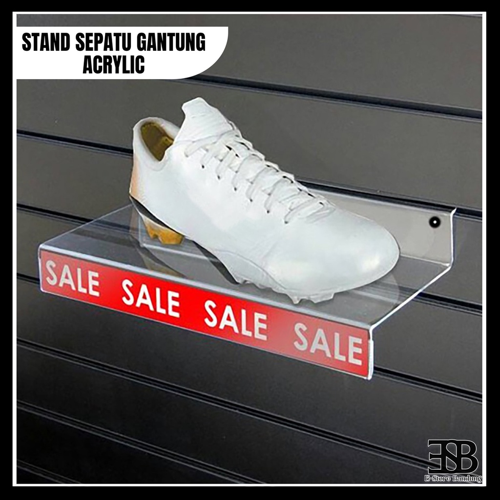 Jual Acrylic Shoes Display Wall / Rak Sepatu Tempel Dinding / Display ...