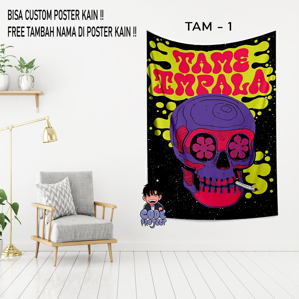 Jual POSTER KAIN TAME IMPALA - TAME IMPALA - hiasan dinding tame impala ...