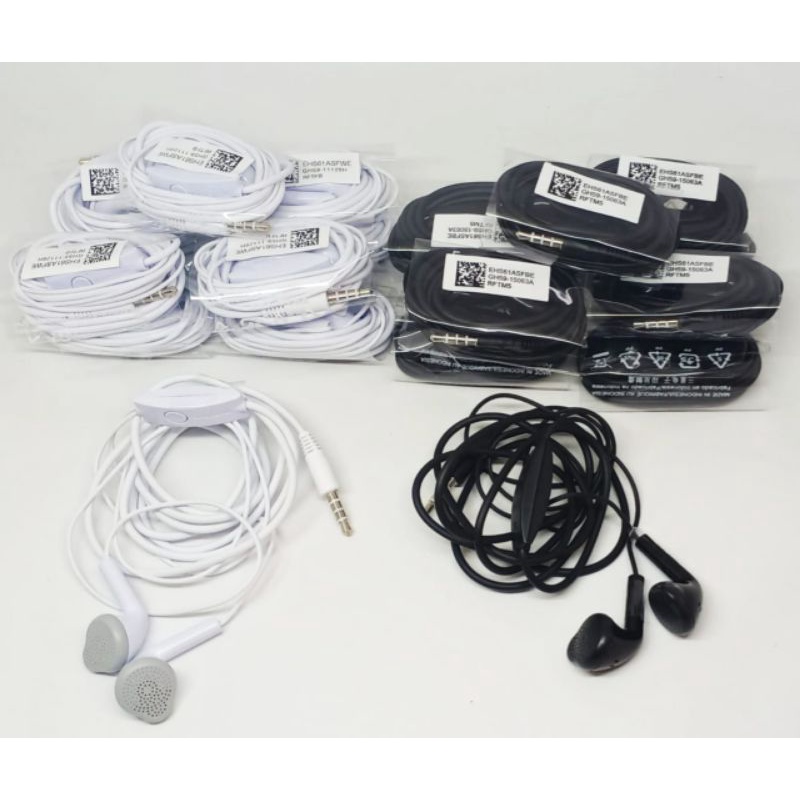 Jual Headset SAM MADE IN INDONESIA ORI 100% White Black Handsfree ...