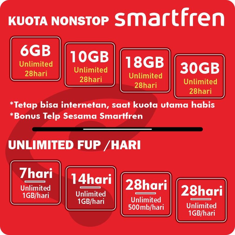 Jual Paket Internet Kuota Data Smartfren Unlimited 28 Hari | Shopee Indonesia