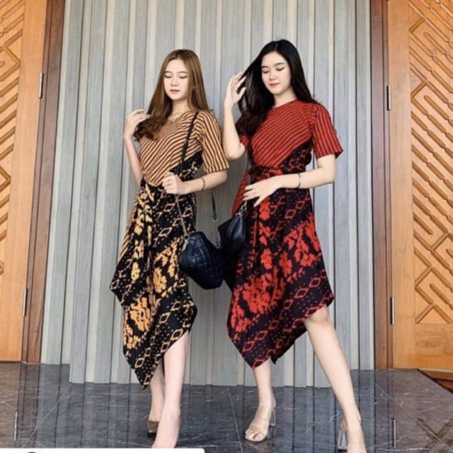 Jual DRESS LANCIP MOTIF SONGKET GAUN KONDANGAN / DRESS KONDANGAN ...