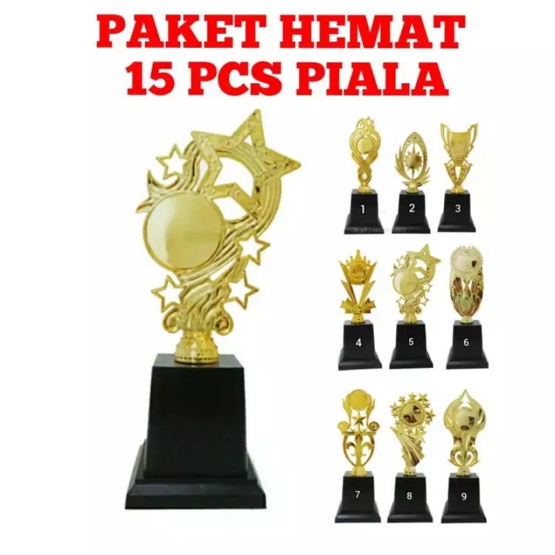 Jual Paket Piala Mini 15pcs | Paket Hemat Piala mini isi 15pcs | Shopee ...