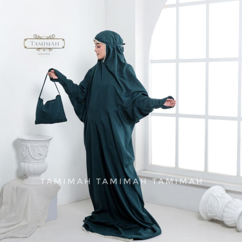 Jual TAMIMAH - Mukena Terusan Dewasa Jumbo Polos Traveling Mewah ...