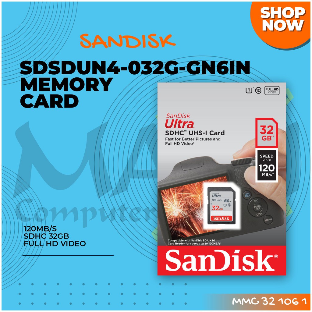 Jual SanDisk Ultra SDHC UHS-I Card 32GB 120MB/s Class 10 Full HD Video SD Card - SDSDUN4-032G ...