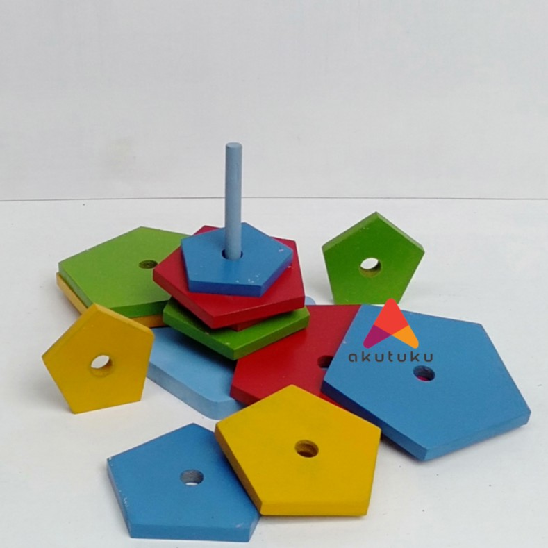Jual Menara Segi 5 - Mainan edukasi | Shopee Indonesia