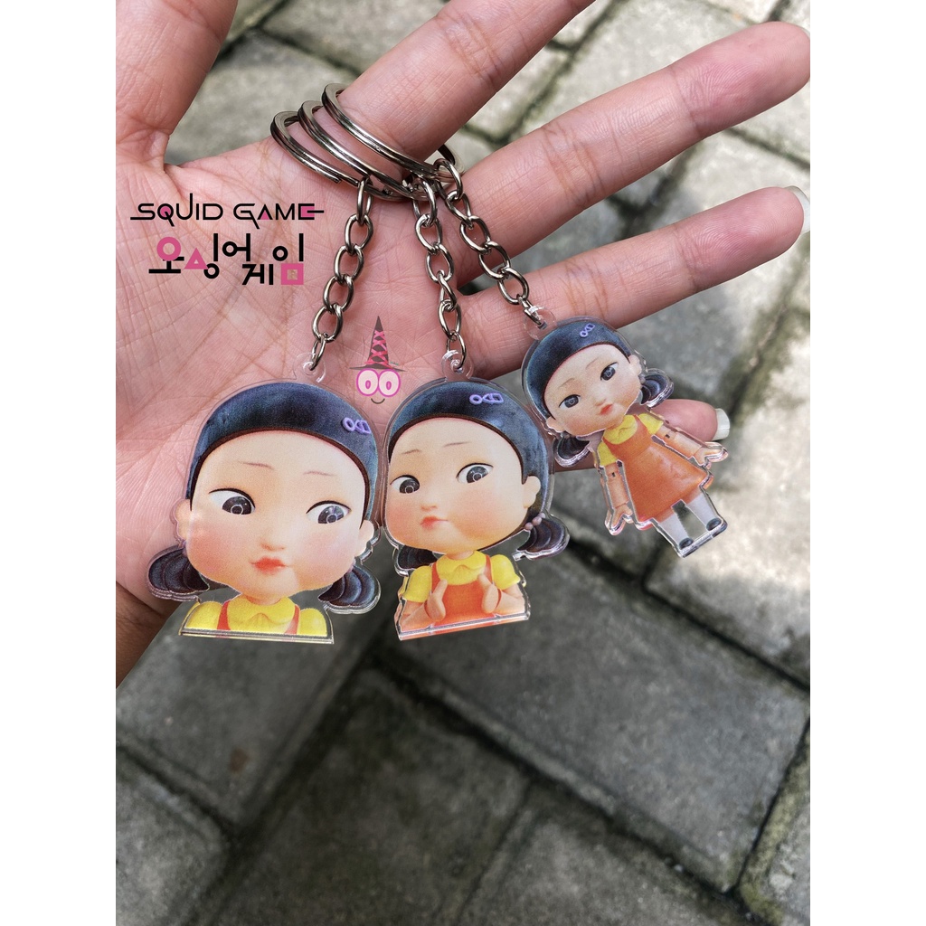 Jual Gantungan Kunci Squid Game Akrilik | Boneka Hide & Seek Squid Game ...