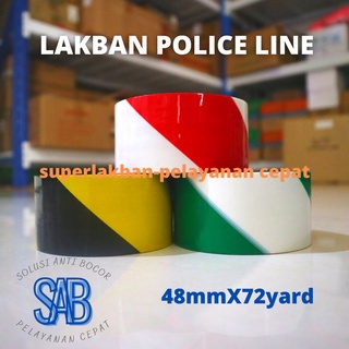 Jual Lakban Police Line Hoki Tape Penanda Batas Area Proyek Garis Polisi Hitam Kuning | Shopee ...