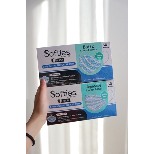Jual SOFTIES SURGICAL/ DAILY MASK isi 30s - MASKER SOFTIES 3PLY ...