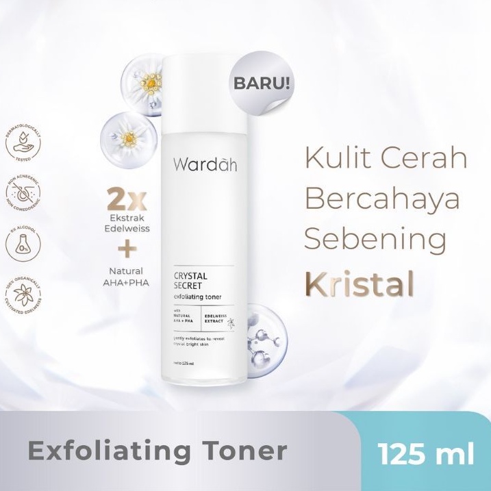 Jual Wardah Crystal Secret Exfoliating toner with AHA+PHA 100ml ...