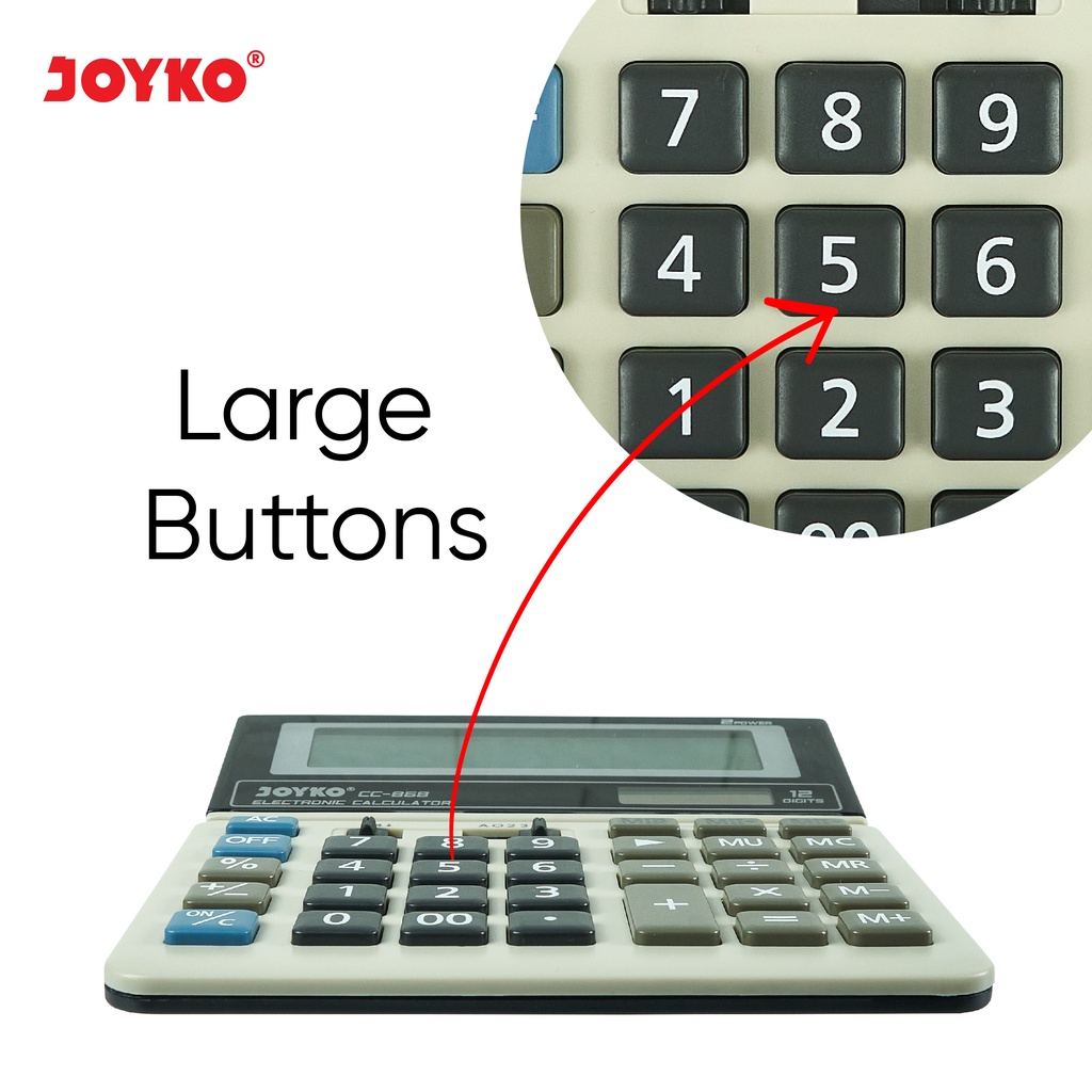 Jual JOYKO Calculator Kalkulator CC-868 12 Digits | Shopee Indonesia
