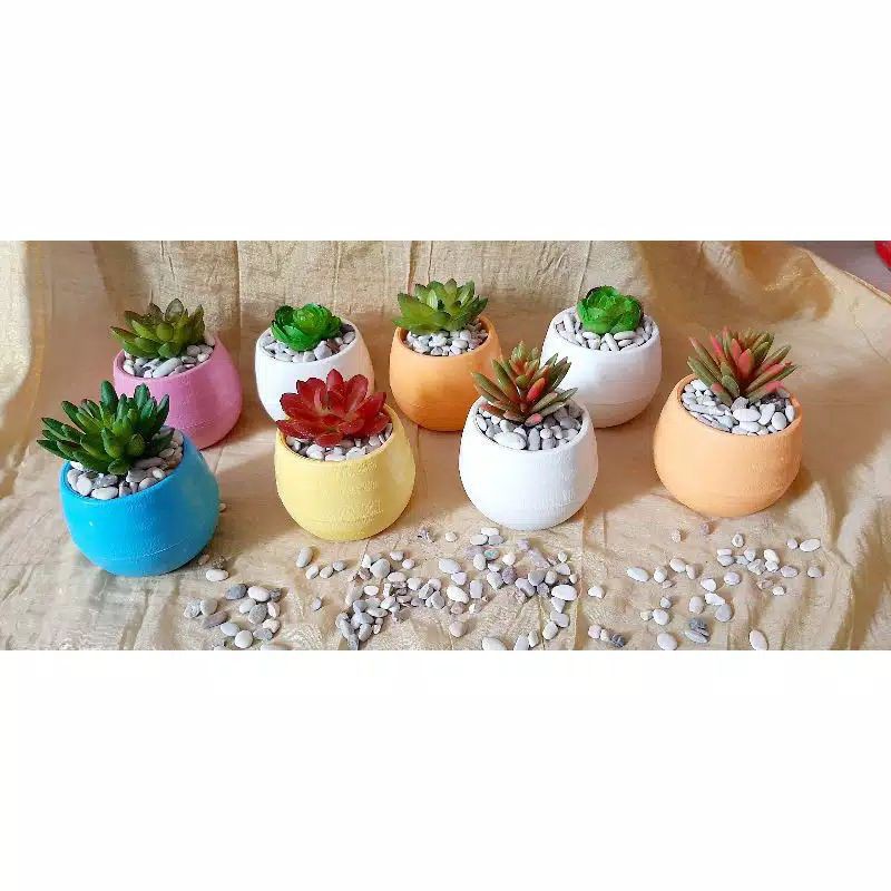 Jual BUNGA KAKTUS PLASTIK DAN POT / SUKULEN ARTIFICIAL / SUKULEN ...